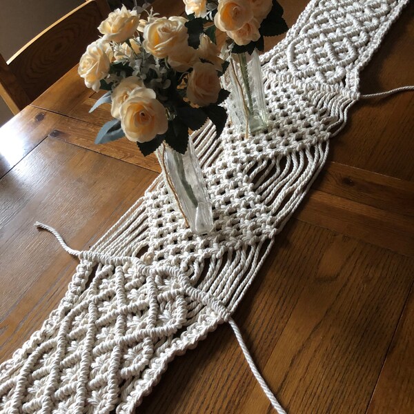 Macrame Runner - Etsy UK
