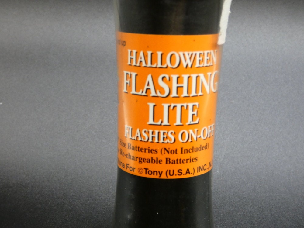 Vintage Halloween Blow Mold Flashing Light Pumpkin JOL Decoration in ...