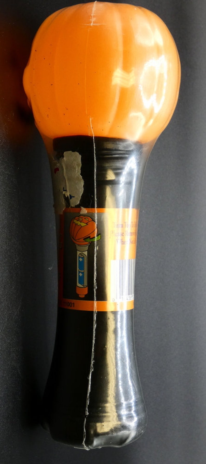 Vintage Halloween Blow Mold Flashing Light Pumpkin JOL Decoration in ...