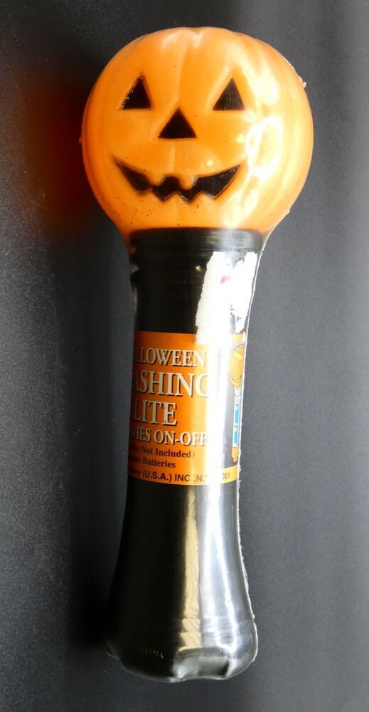 Vintage Halloween Blow Mold Flashing Light Pumpkin JOL Decoration in ...