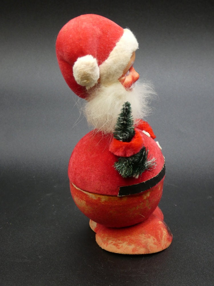 Vintage Christmas Putz Mica Cardboard Santa Claus With Celluloid Face ...