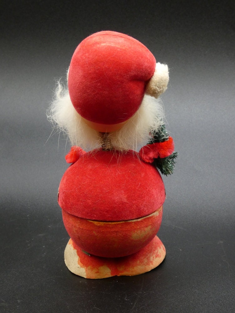 Vintage Christmas Putz Mica Cardboard Santa Claus With Celluloid Face ...