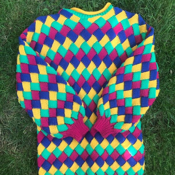 80s Triangle Sweater - Etsy