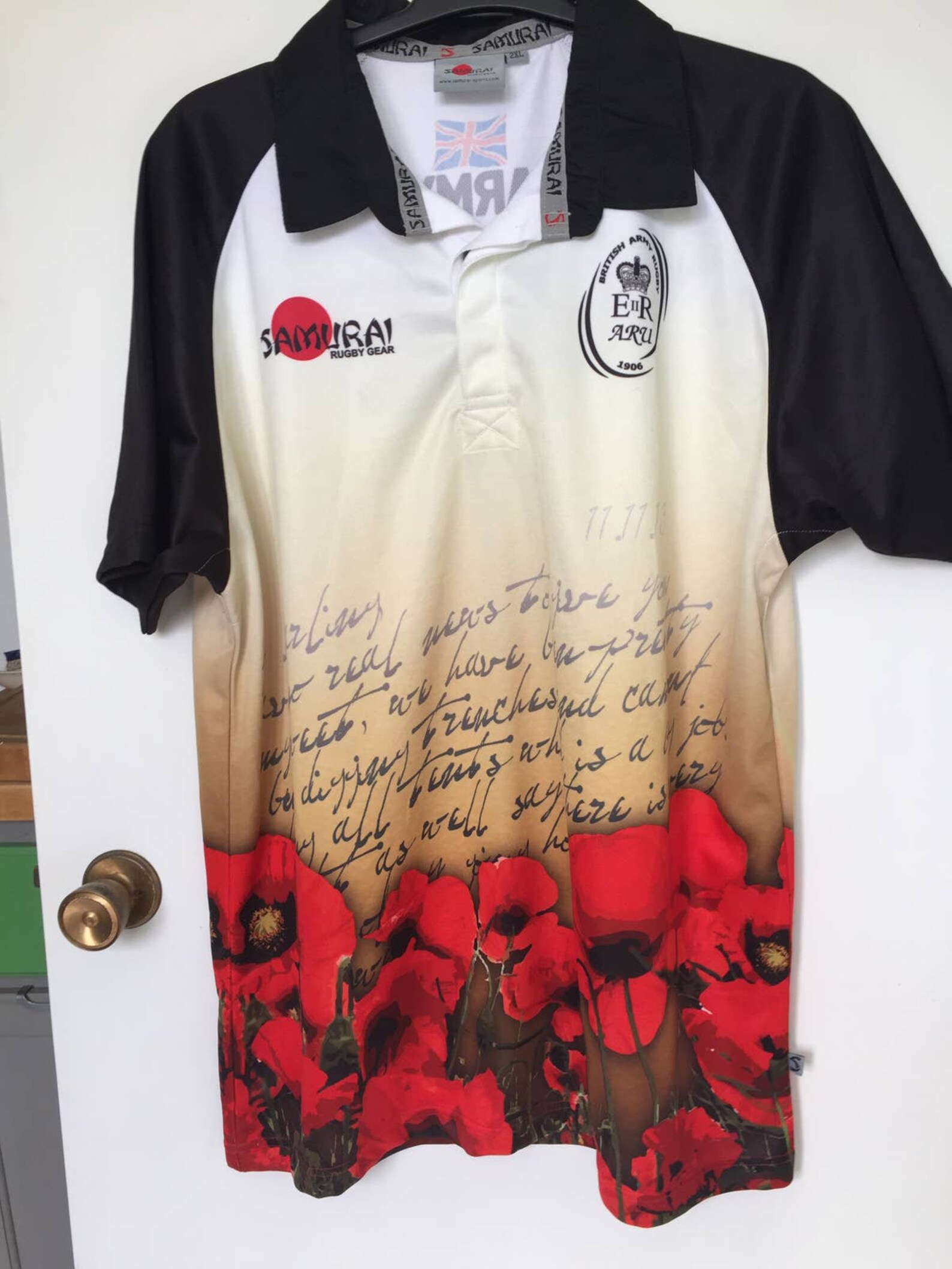 Samurai British Army 'letters Home' Poppy Rugby Shirt 2013 - Etsy