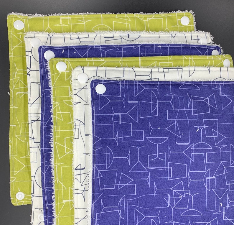 Eco Friendly Reusable Washable Kitchen Roll Blues and Lime - Etsy Australia