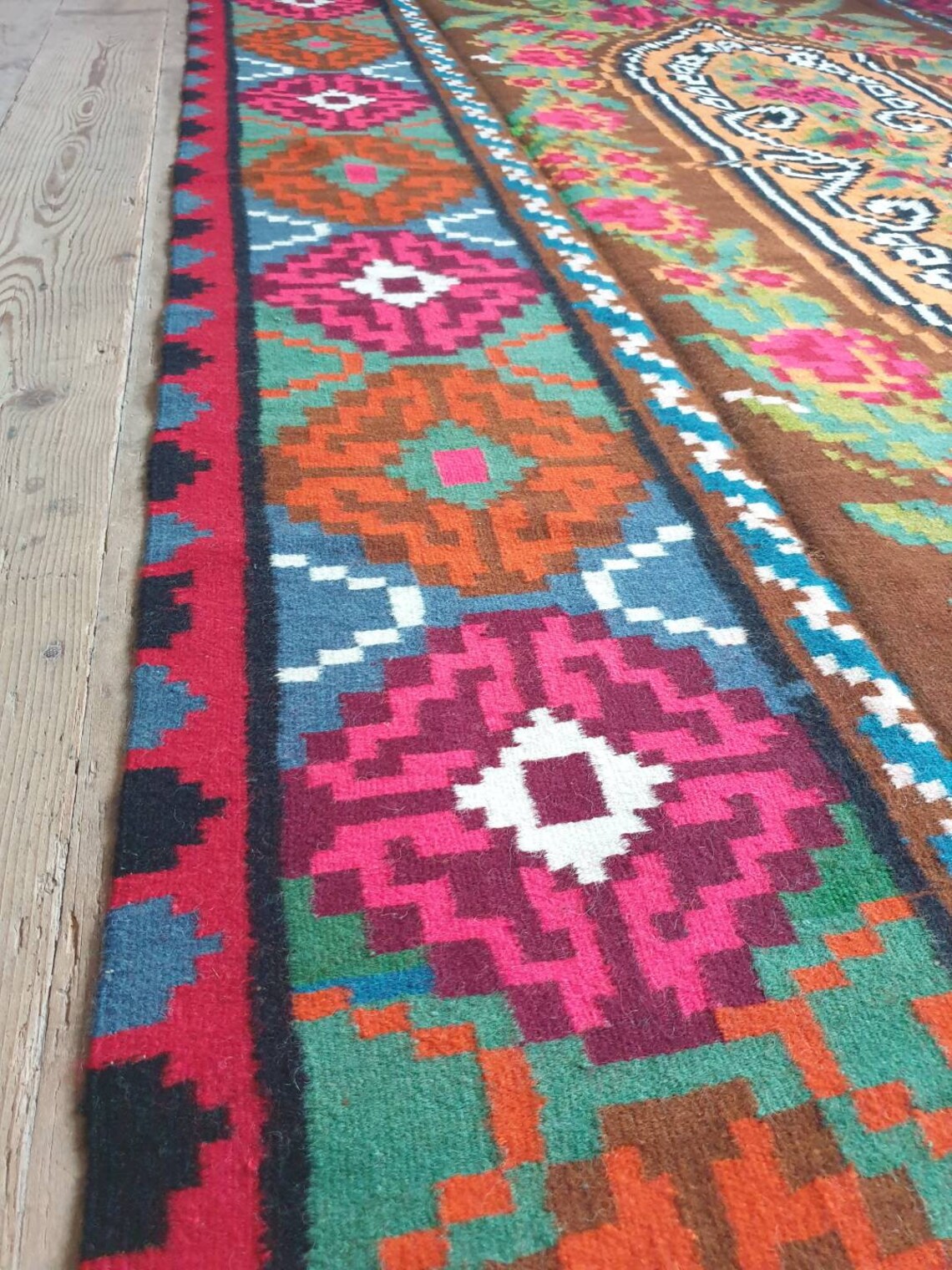 Large Superb Romanian Rug 316X182 Cm With Amazing Bohemian - Etsy