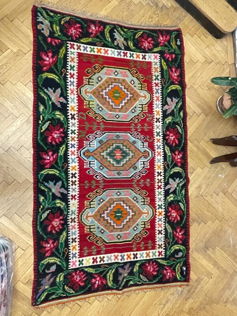 Wool Handwoven Rug, Amazing Colors and Floral and Geometric Design ...