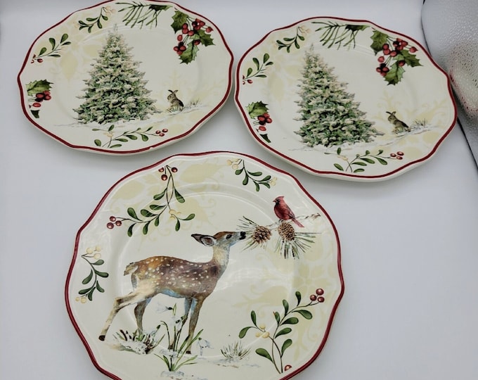 Better Homes & Gardens, Heritage Collection , WINTER FOREST, 3 Salad ...