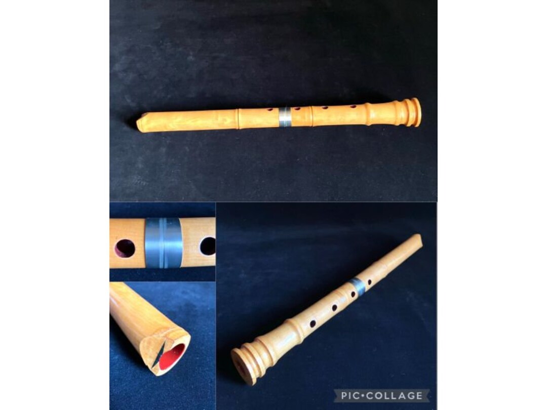 SHAKUHACHI Japanese Traditional Bamboo Flute Made in Japan L.18.9inch ...