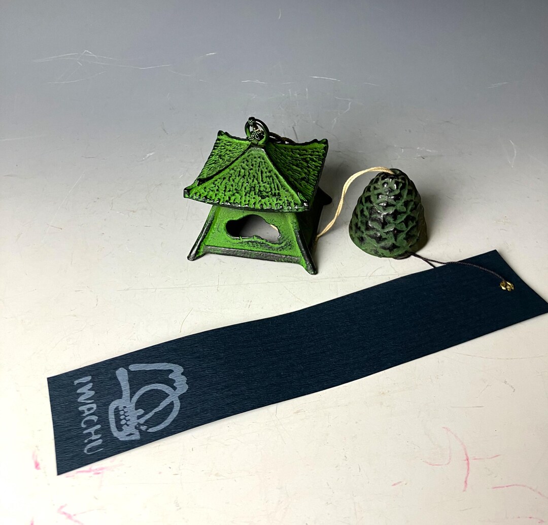 Japanese Small Nambu Iron Wind Chimes furin Traditional Old House Shape ...