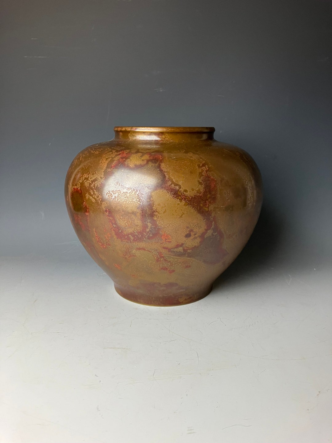 Handmade Japanese Copper Vase (h.7.8in / 20cm) - Flower Vase - Ikebana ...