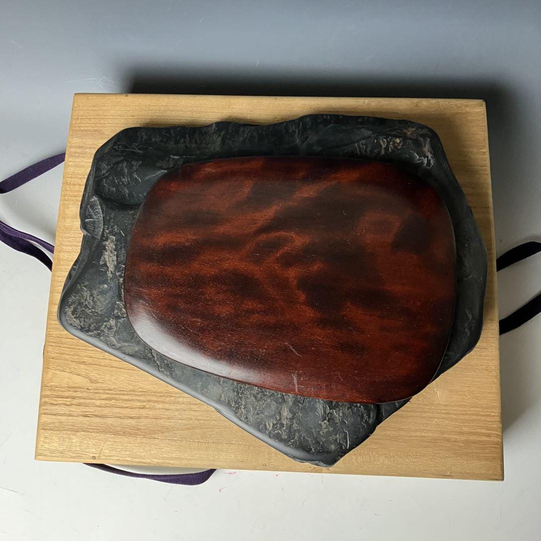 Vintage Japanese Amehata Suzuri Inkstone – Hidemine Saku Calligraphy ...