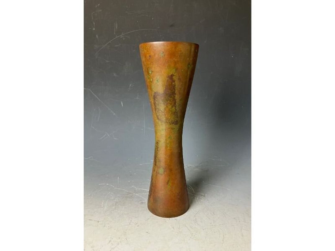 Handmade Japanese Copper Vase (h.7.4in / 19cm) - Authentic Ikebana Art ...