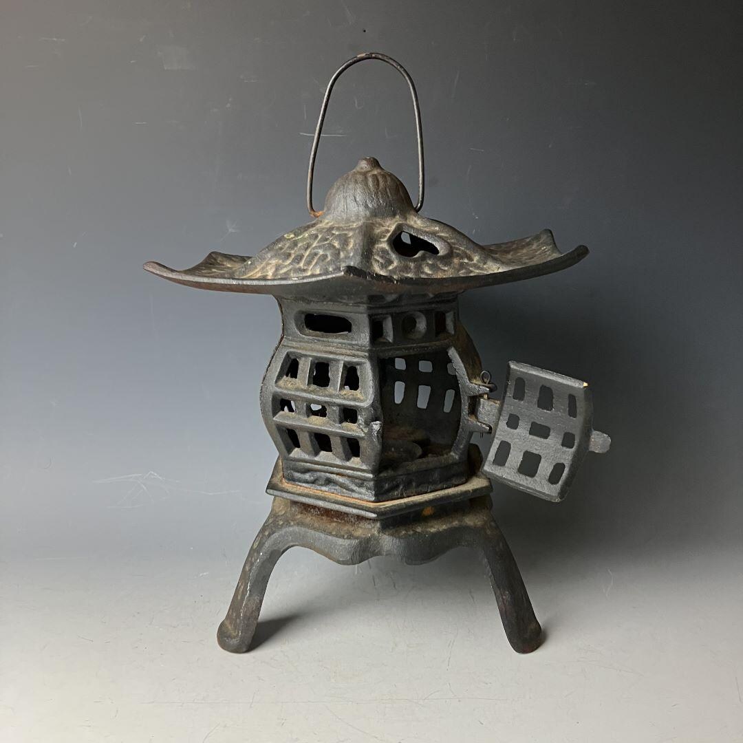 Antique Japanese Cast Iron Temple Lantern – Hanging Style With Ornate ...