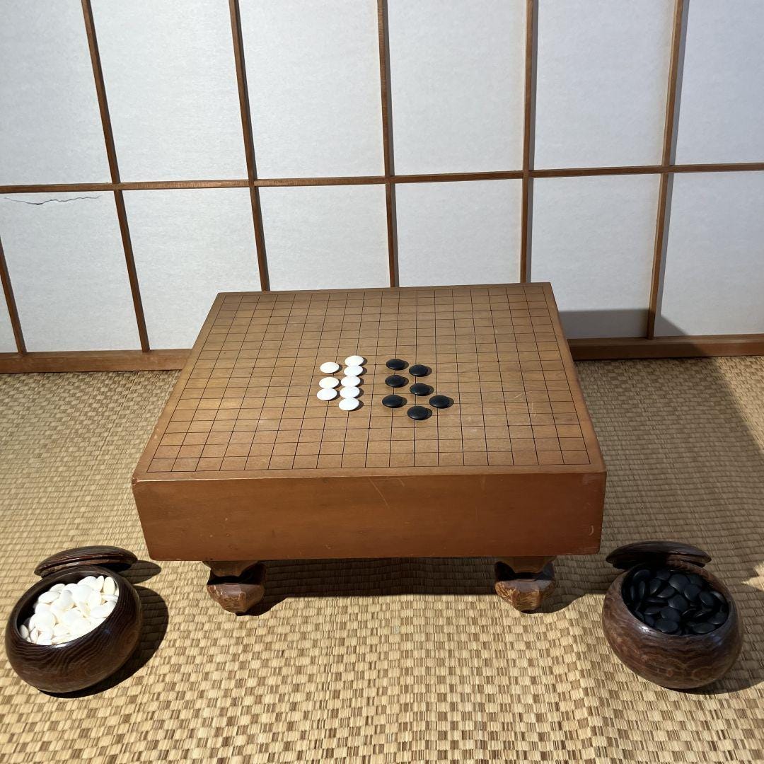 Vintage Japanese Wooden Go Board With Bowls & Stones – Complete Igo Set ...