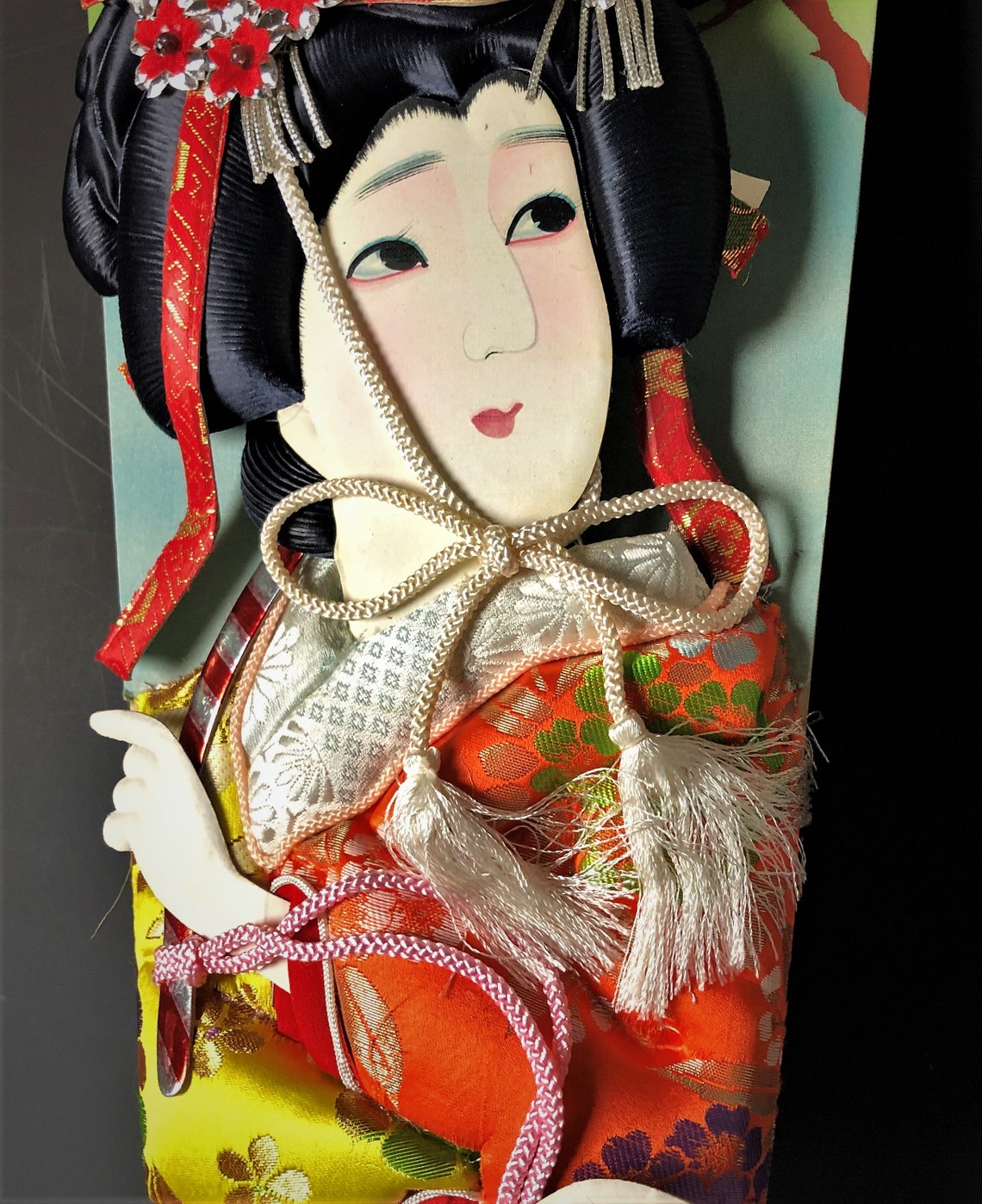 Japanese Traditional Wooden Paddles Decorated Relief of Geisha | Etsy