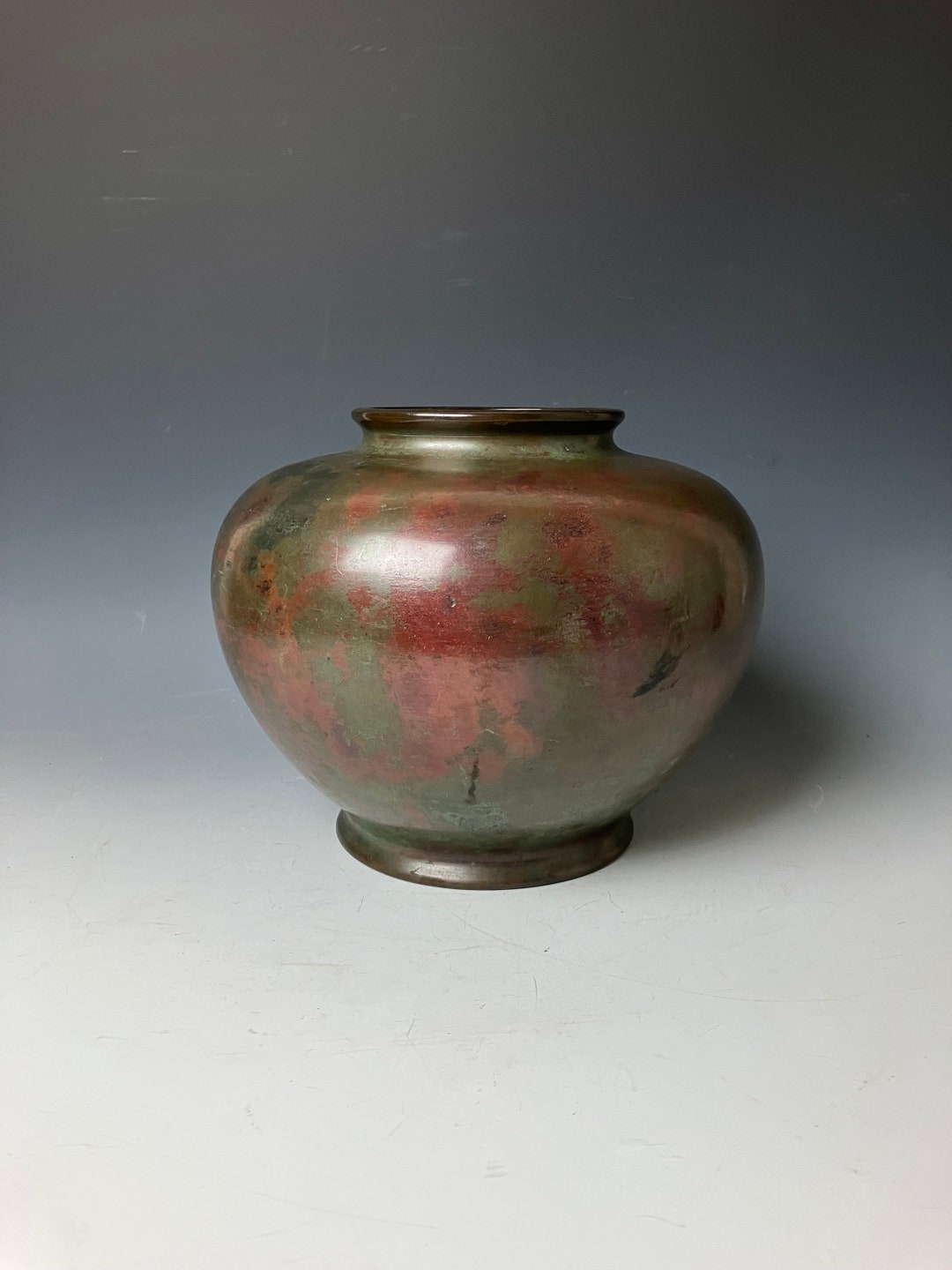 Handmade Japanese Copper Vase (h.7.8in / 20cm) - Authentic Ikebana Art ...