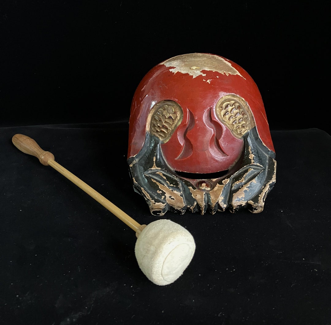 Japanese Mokugyo Wooden Fish-shaped Drum for Buddhist Chanting With ...
