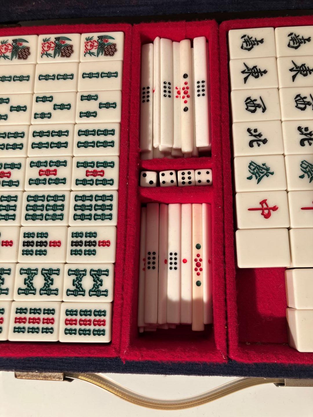 Vintage Mahjong Set With Case | Complete Tiles, Dice & Sticks - Made in ...