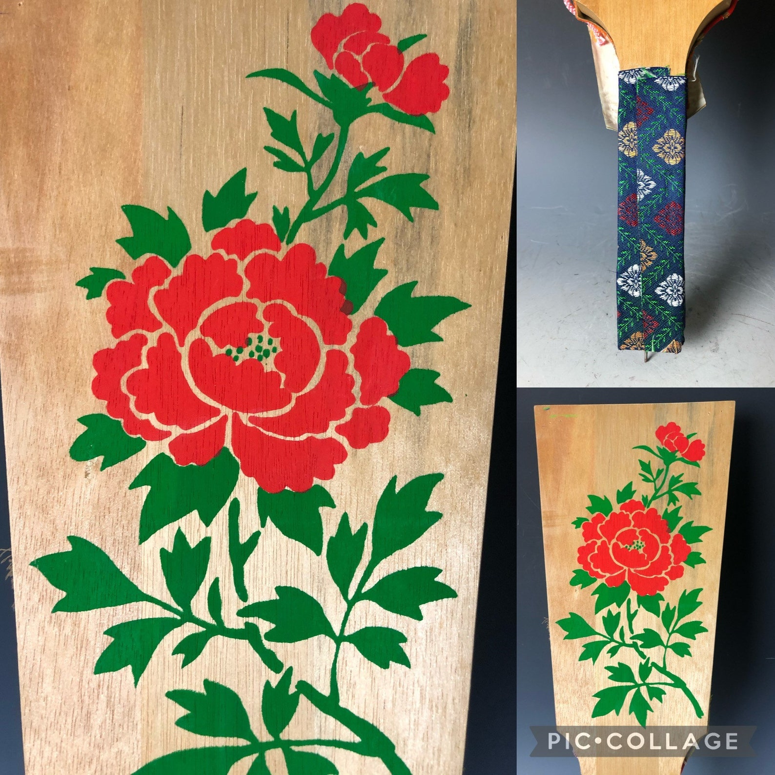 Japanese Traditional Wooden Paddles Decorated Relief of Geisha | Etsy