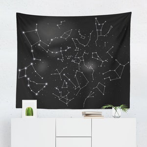 Star Constellation Tapestry Wall Hanging, Space Night Sky Wall Decor ...