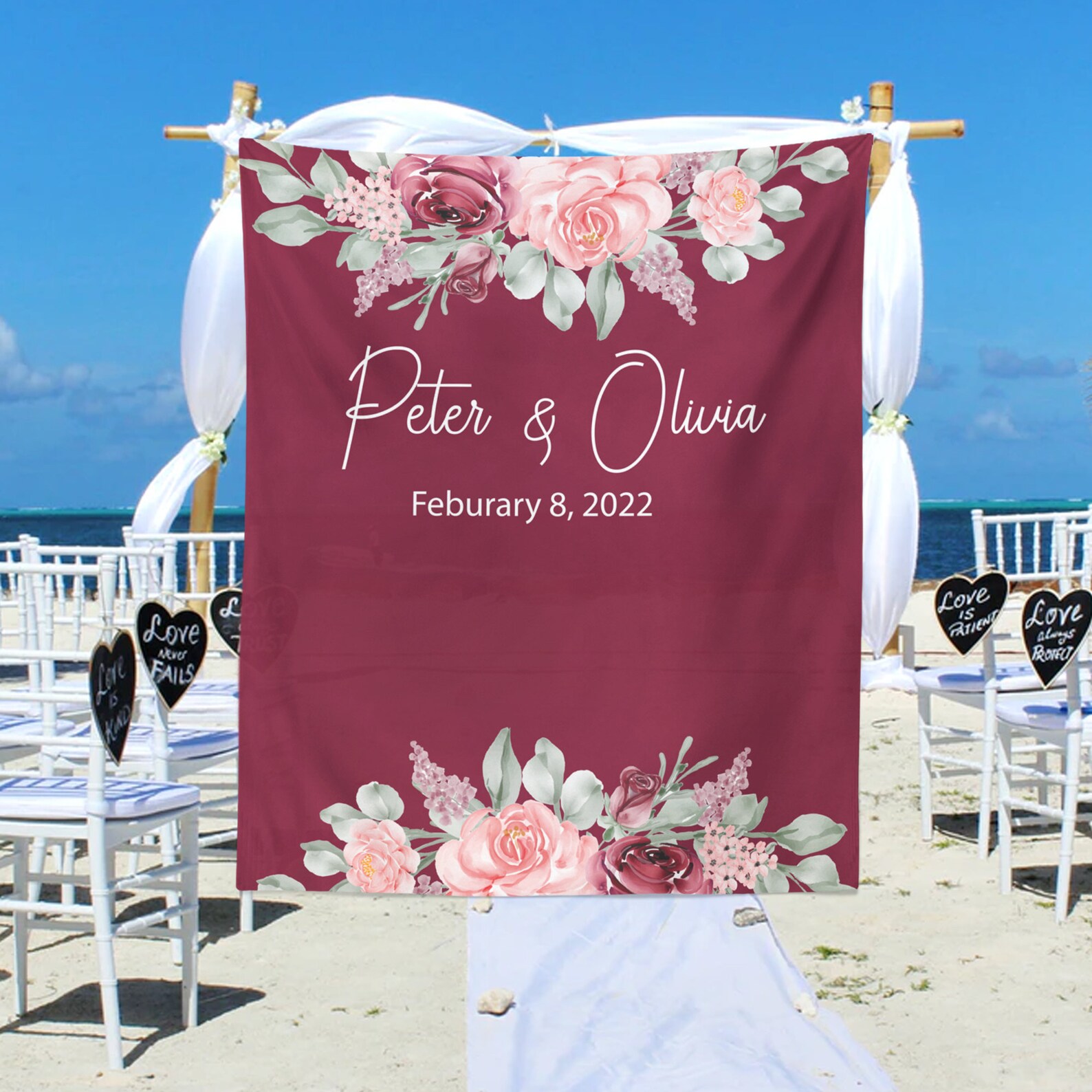 Custom Wedding Backdrop Personalized Wedding Tapestry for | Etsy