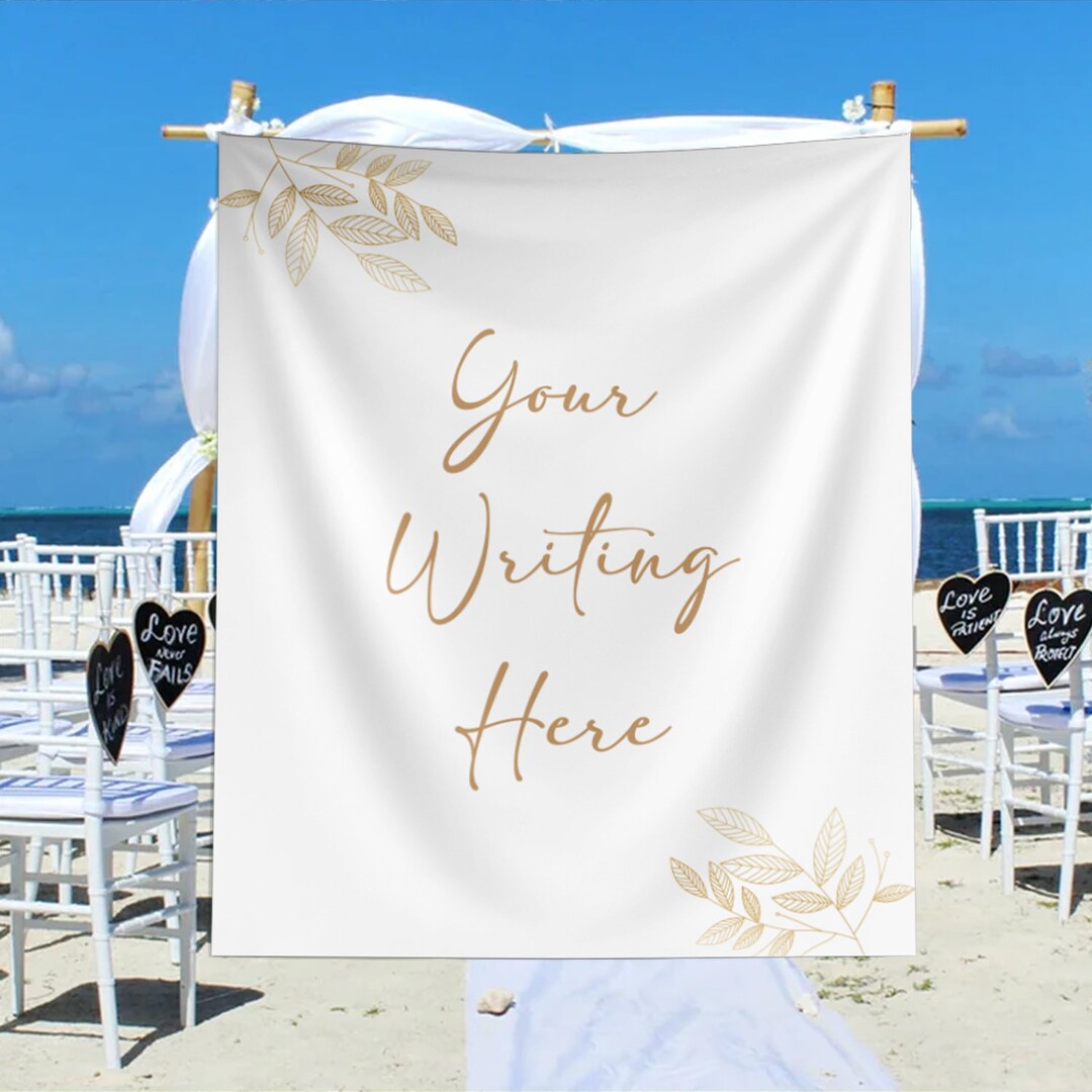 Custom Writing Wedding Backdrop: Personalized Bridal Shower Tapestry - Etsy