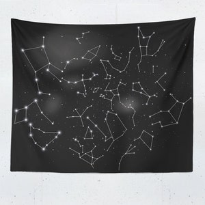 Star Constellation Tapestry Wall Hanging, Space Night Sky Wall Decor ...