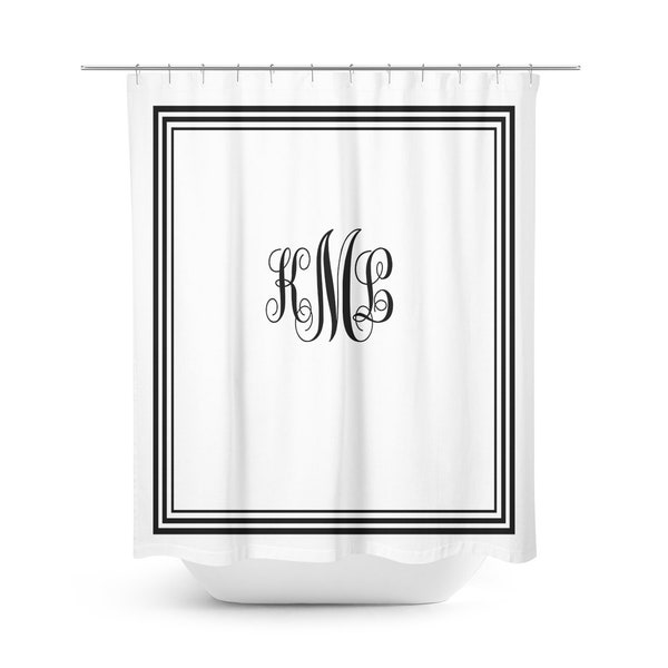 Monogrammed Shower Curtain - Etsy