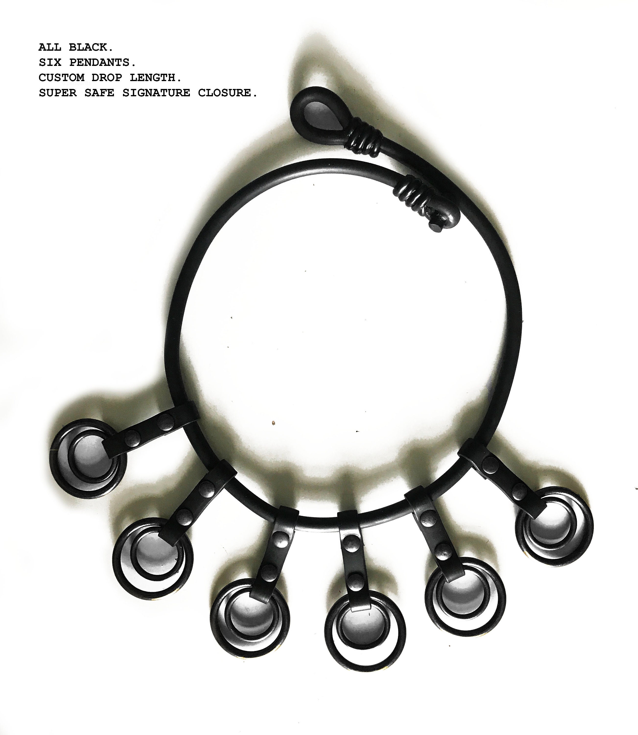 Avant Garde Multi-pendant Rubber Necklace, Futuristic Rubber Necklace ...