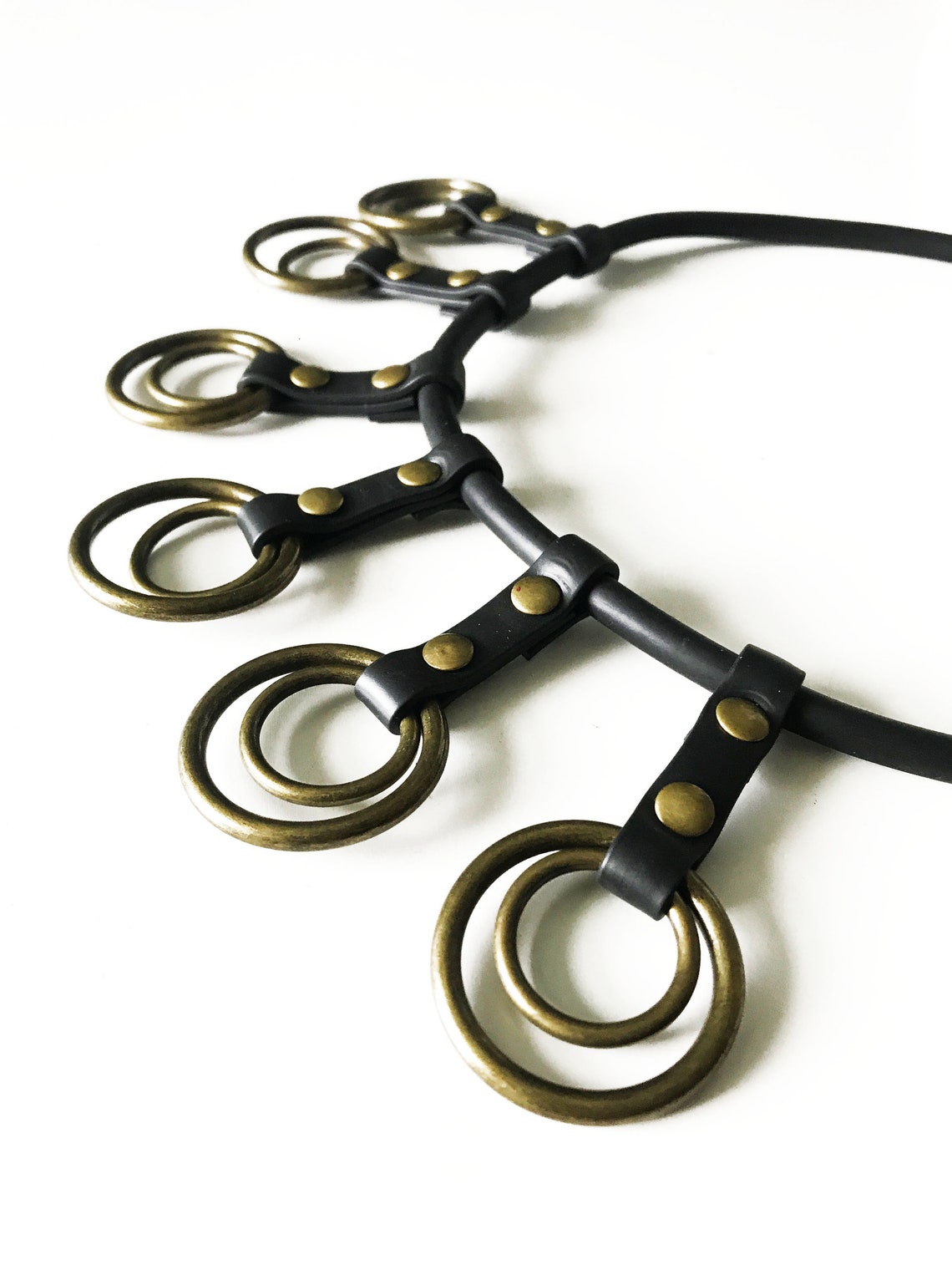 Avant Garde Multi-pendant Rubber Necklace, Futuristic Rubber Necklace ...