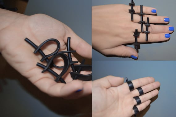 A Set of Rubber Rings in Different Sizes Vegan Jewellery | Etsy