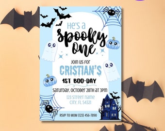 Spooky One Invitation Template, Spooky One Birthday, First Birthday ...