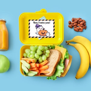 Halloween Lunch Box Notes Printable, Kids Lunch Notes, School Lunchbox ...