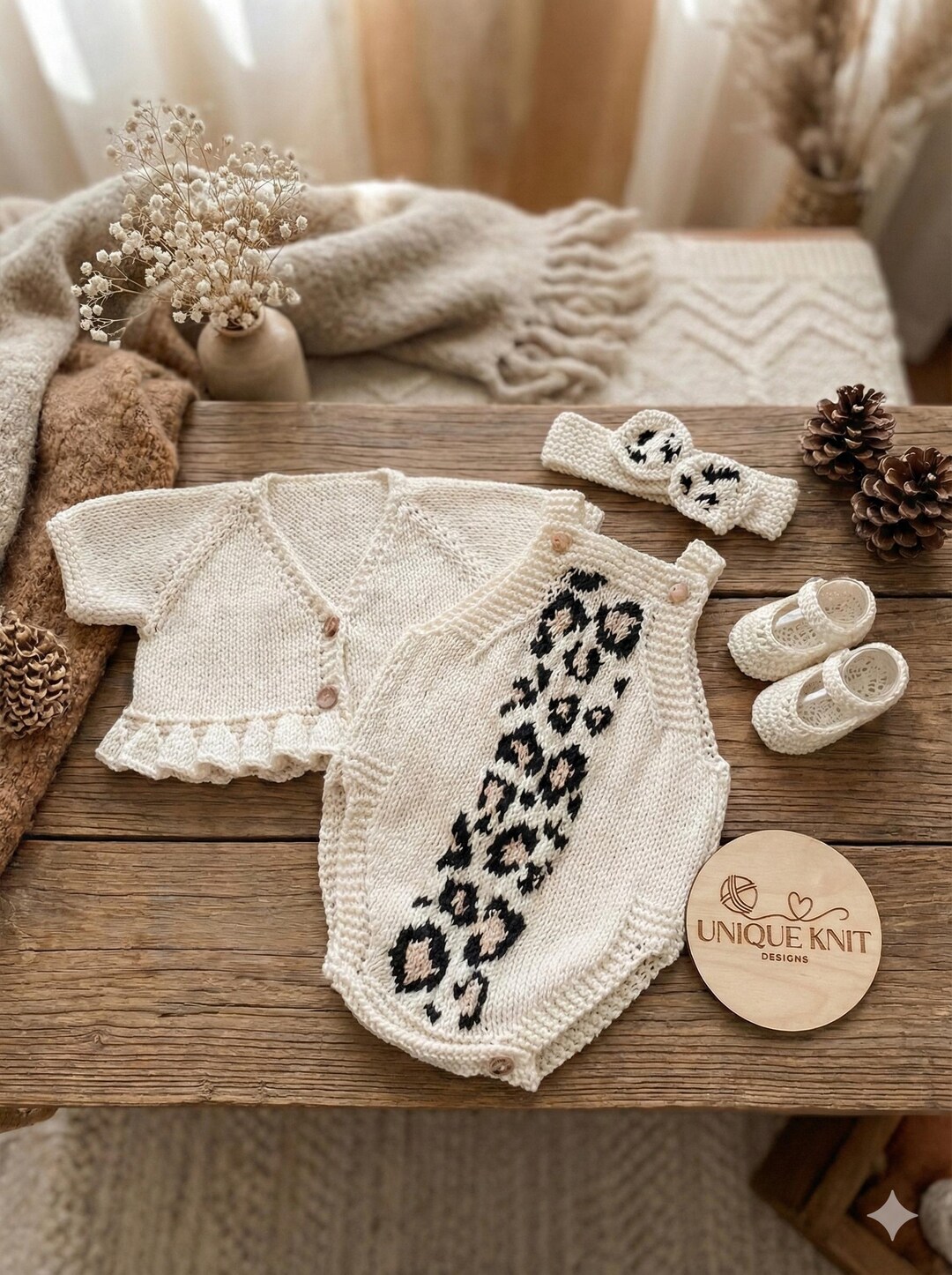 Tiger - Leopard Print Knitting Pattern – Reborn Doll or 0-3 Month Baby ...