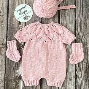 A "fig" Romper Knitting Pattern for Reborn Doll 16-22" or 0-3 Month Old ...