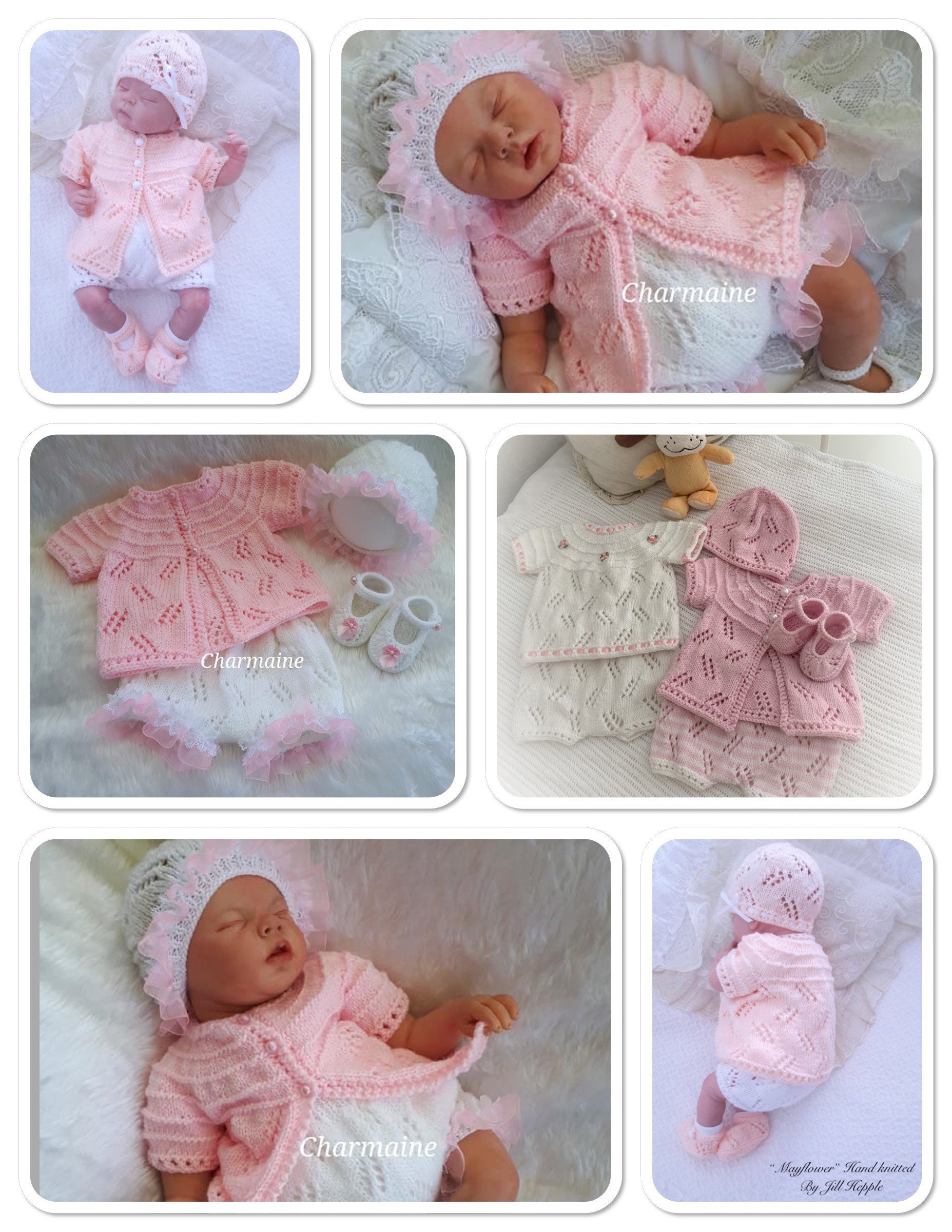 A "mayflower” Mix 'n' Match Knitting Pattern for Reborn Doll 16 -22” or ...