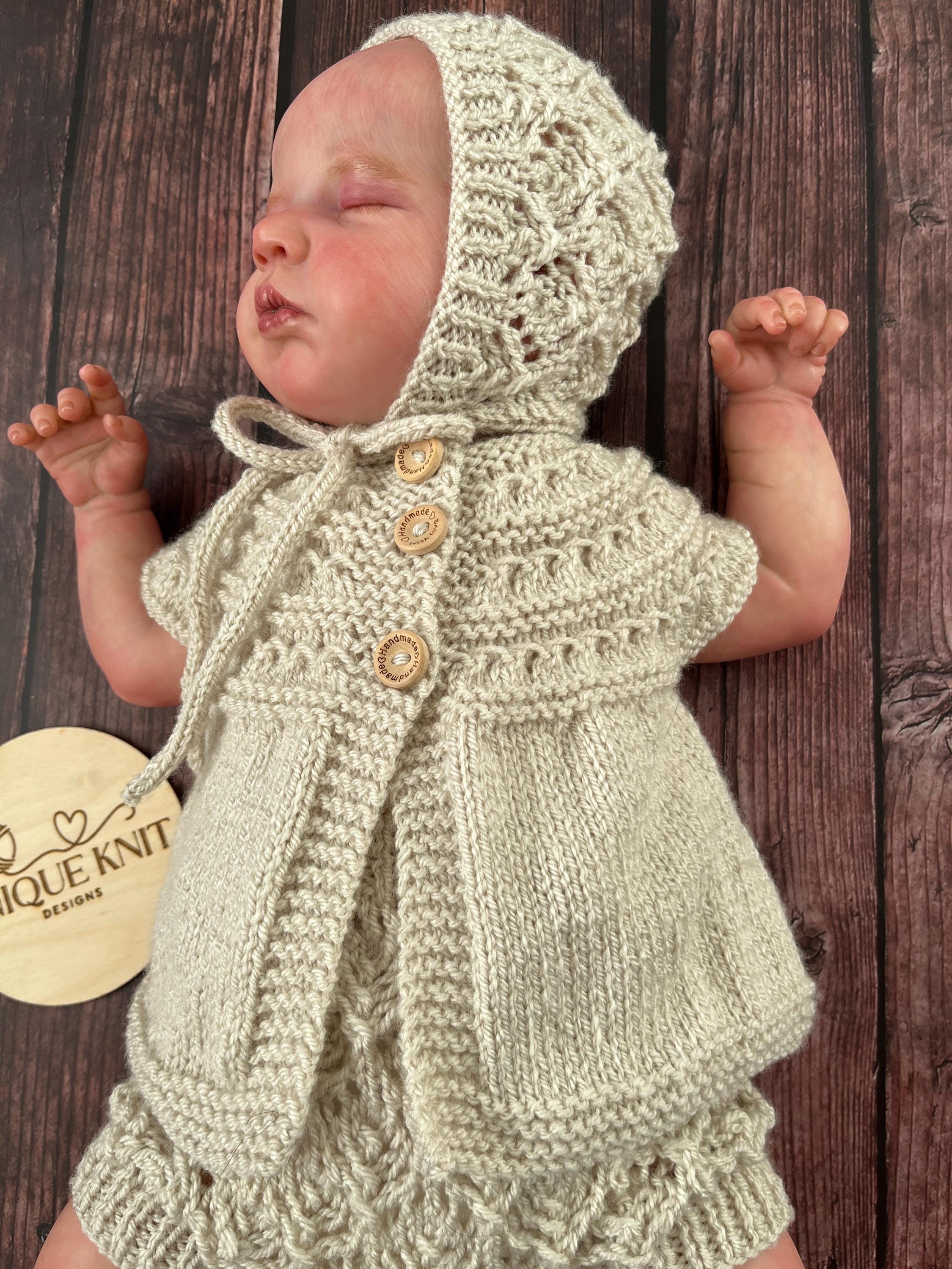 Rianne Knitting Pattern - 4 Piece Set, Reborn Doll or 0-3 Month Baby ...