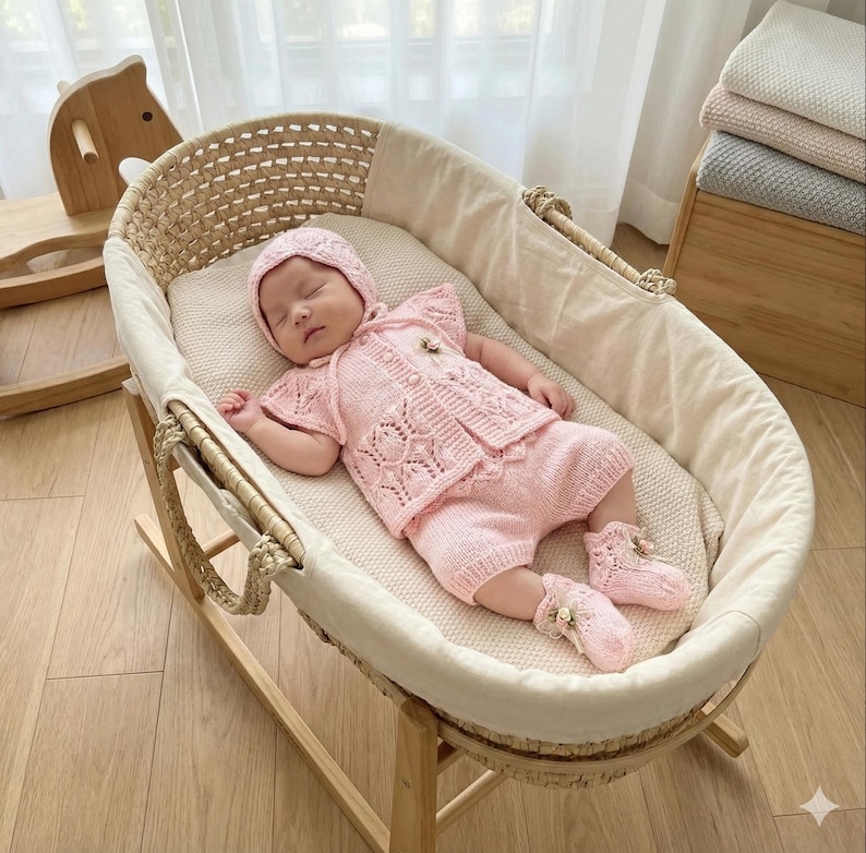 A "edith” 4 Piece Knitting Pattern Set for Reborn Doll 16 -22” or 0-3 ...