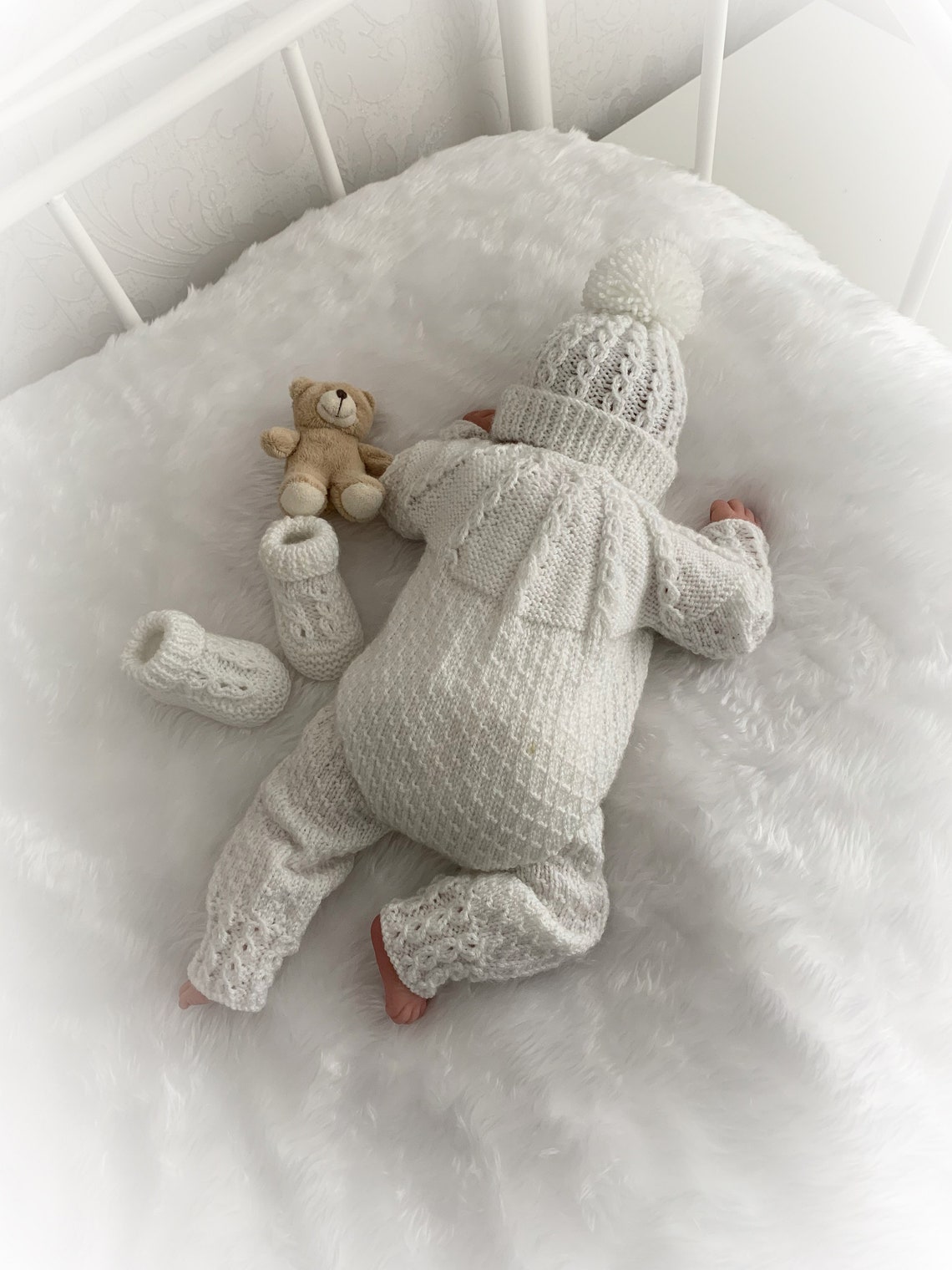 A primrose Romper Knitting Pattern for Reborn Doll 16 | Etsy