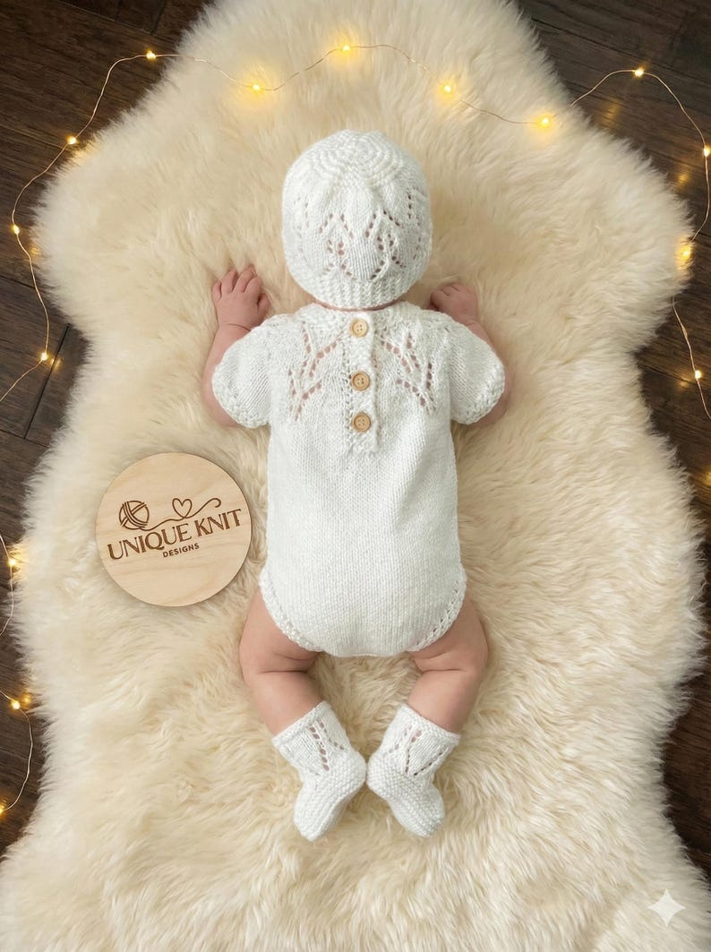 A "cherub" Romper Knitting Pattern for Reborn Doll 16-22" or 0-3 Month ...