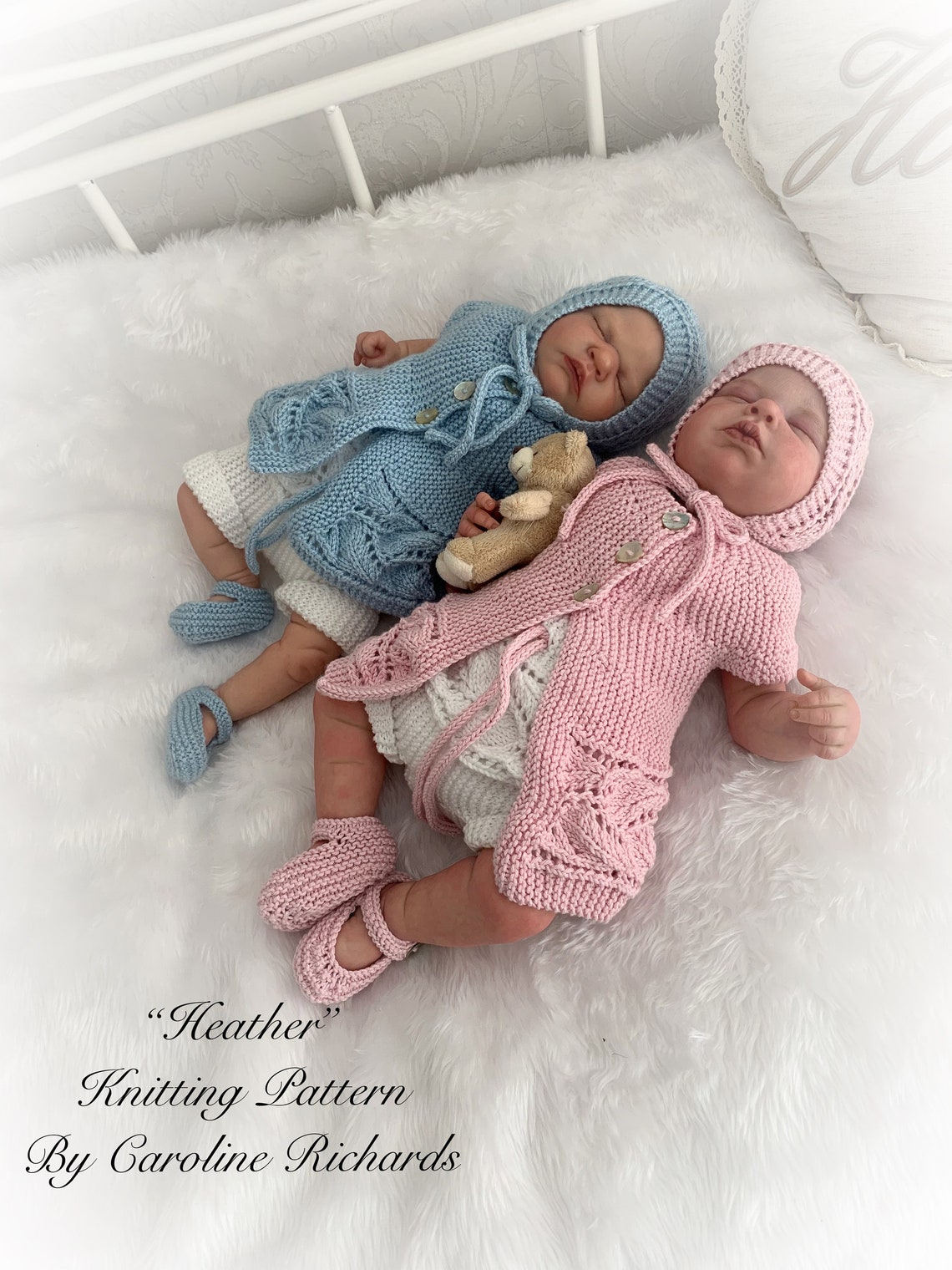 A "heather” Sideways Made Knitting Pattern for Reborn Doll 16 -22” or 0 ...