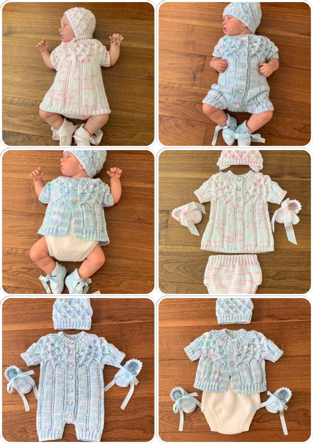 A "sugar & Spice” Multi-piece Knitting Pattern for Reborn Doll 16 -22 ...