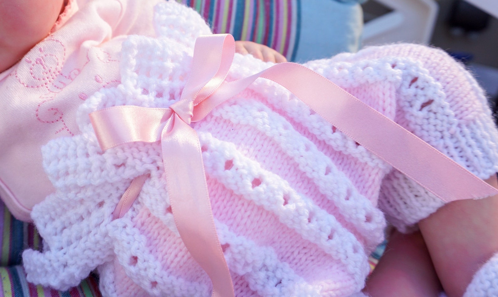 A "rosebud” Summer Set Knitting Pattern for Reborn Doll 16 -22” or 0-3 ...