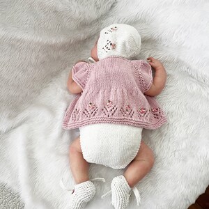 A "isabelle” 4 Piece Knitting Pattern Set for Reborn Doll 16 -22” or 0 ...