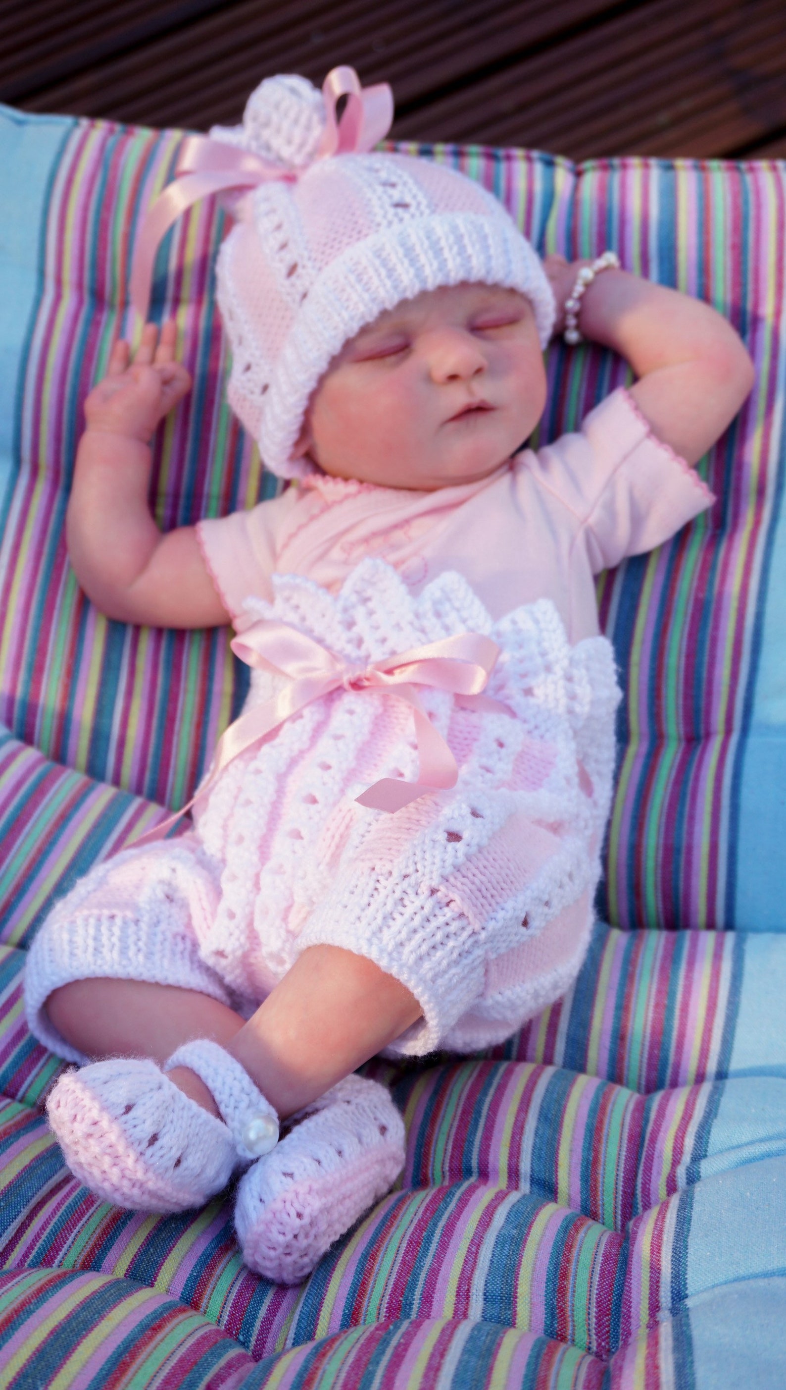 A rosebud Summer Set Knitting Pattern for Reborn Doll | Etsy UK
