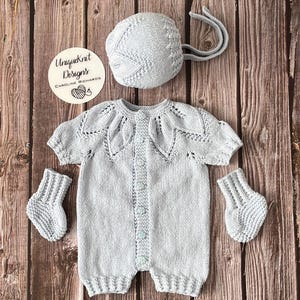 A "fig" Romper Knitting Pattern for Reborn Doll 16-22" or 0-3 Month Old ...