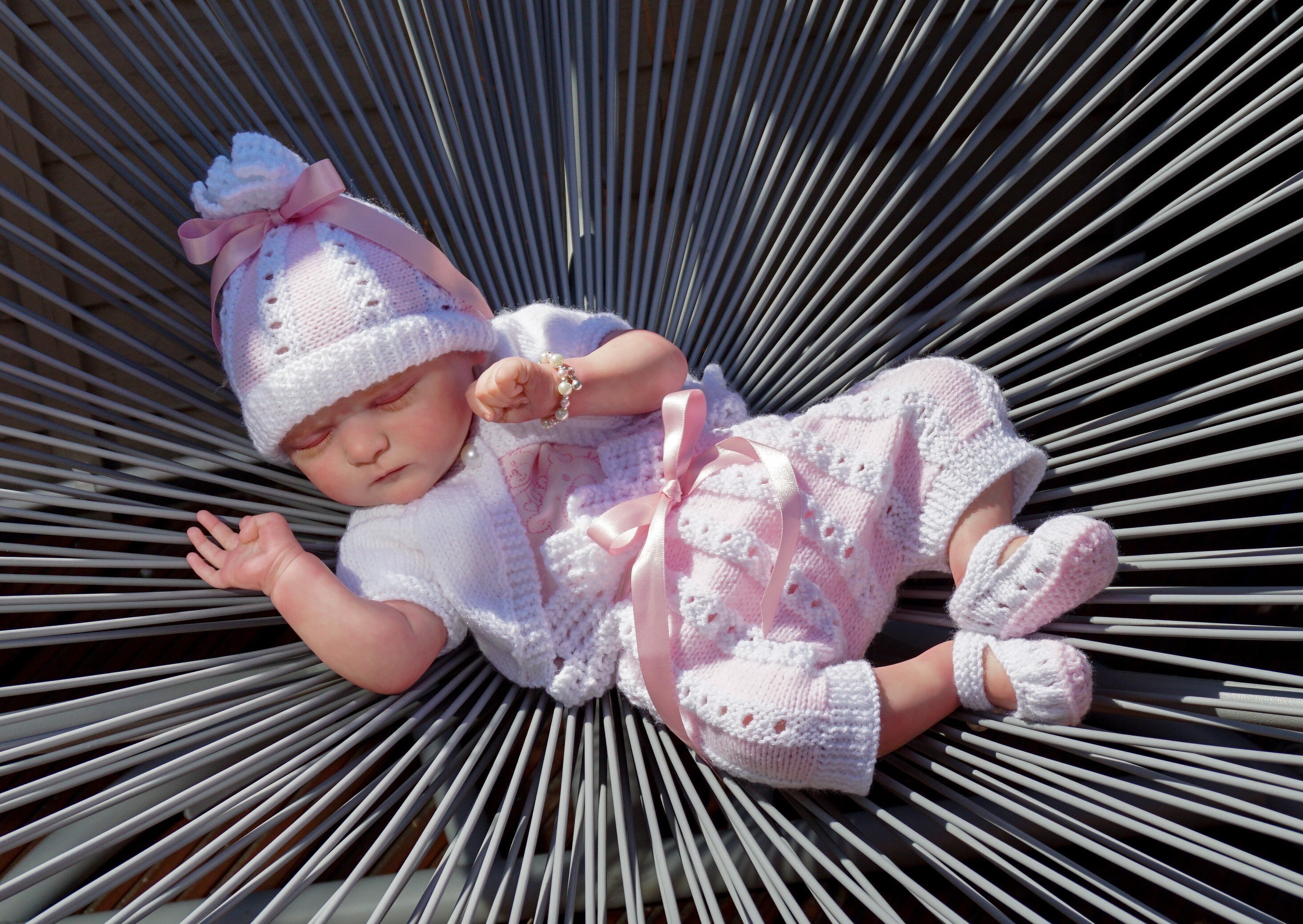 A rosebud Summer Set Knitting Pattern for Reborn Doll | Etsy UK