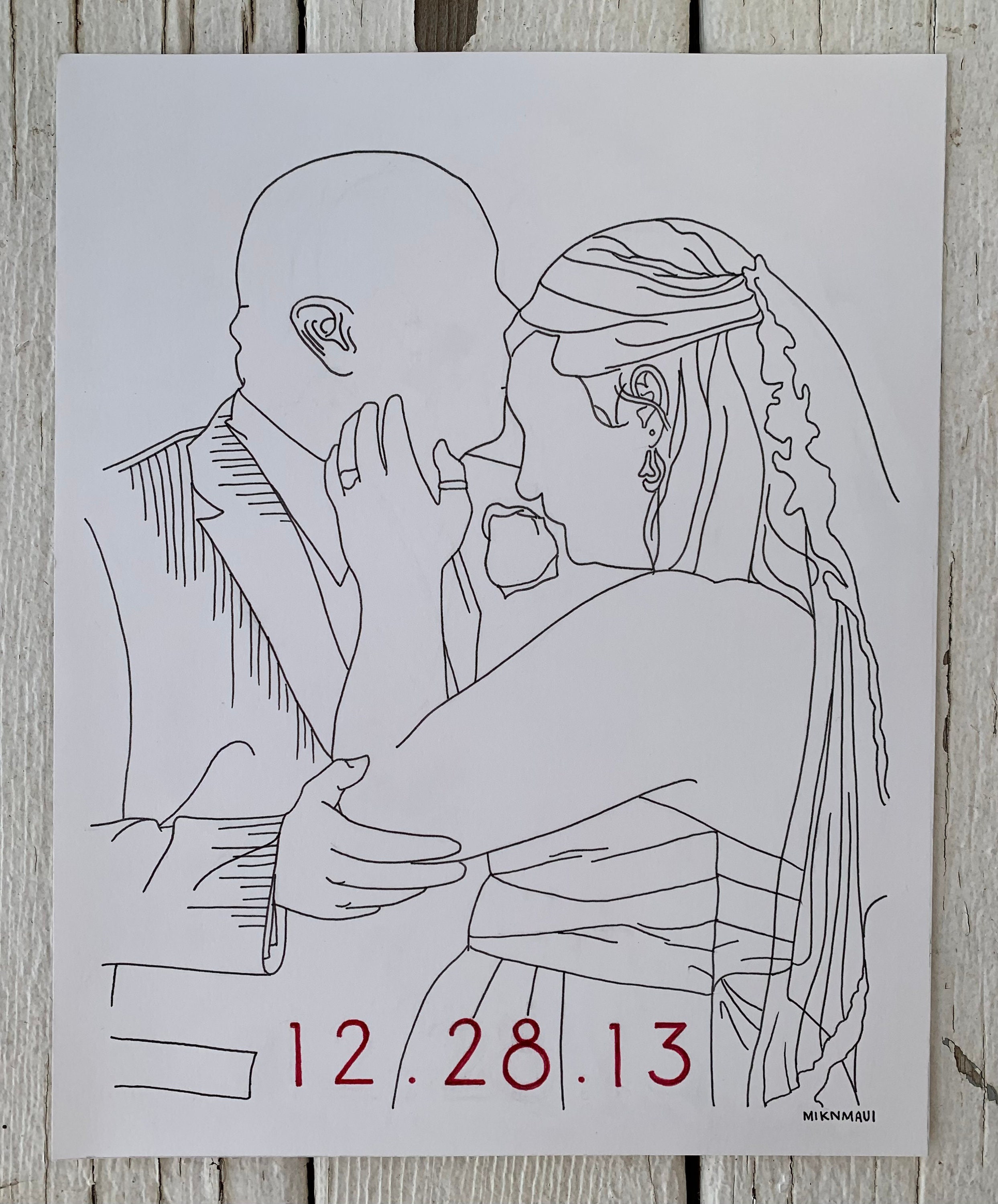 Personalized Portrait Outline - Etsy