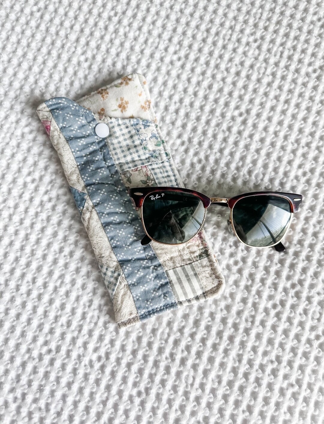 Vintage Quilt Glasses Case Sunglasses Sleeve Eyeglass Case Sunglasses ...